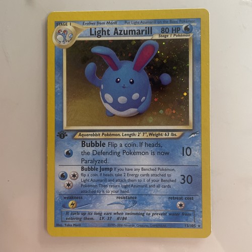 (1st edition) LIGHT AZUMARILL NEO DESTINY 13/105 Holo NM | eBay