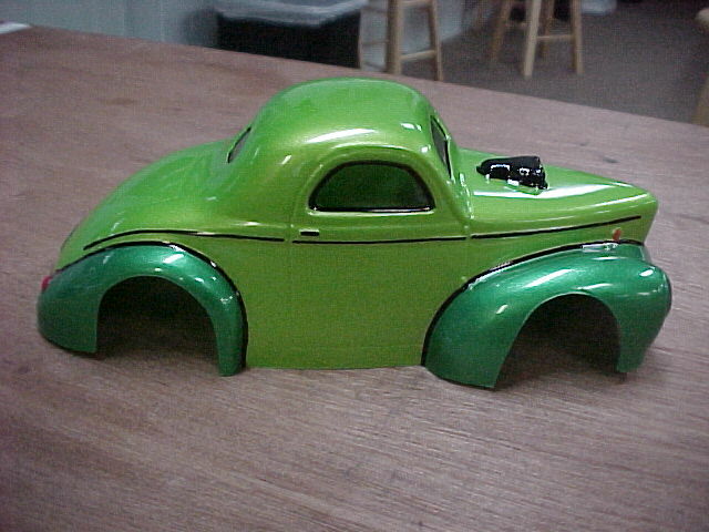 1/24 slotcar 1/24 scale Vintage slot car clear body 1941 Willys Coup ...