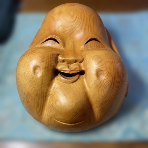 Unusual Wooden Smiling N Mask With String | eBay
