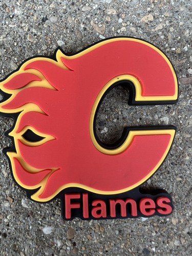 VINTAGE NHL CALGARY FLAMES RUBBER STANDINGS BOARD MAGNET RETRO ...
