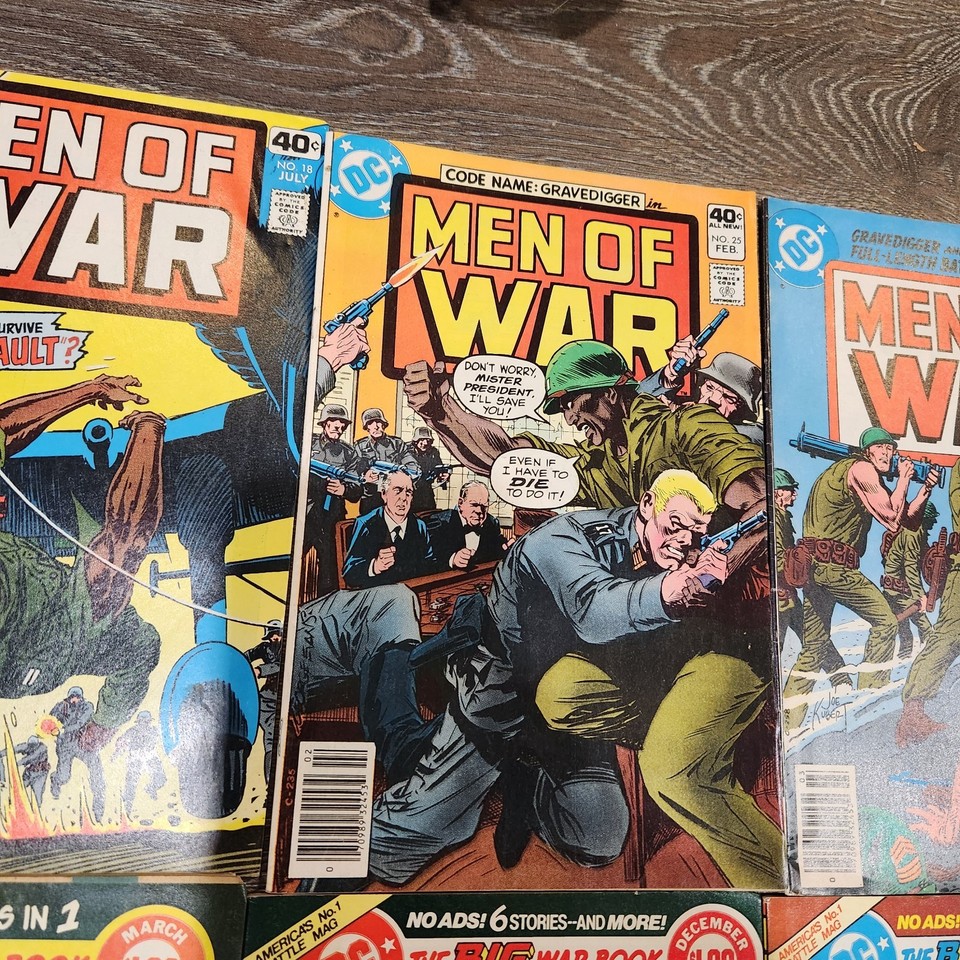 BRONZE & COPPER AGE DC WAR COMIC BOOK LOT: MEN OF WAR, G.I. COMBAT; SEE ...