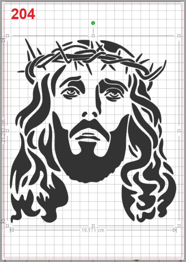 Jesus Face Stencil