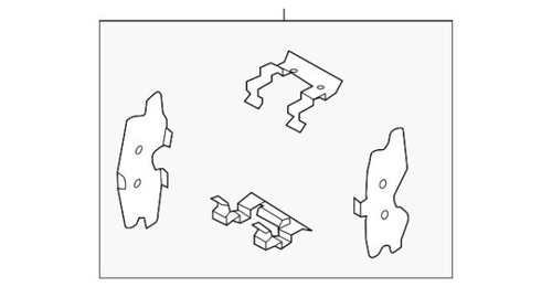 D1080-3JA0A Nissan Hardware kit-front disc brake pad D10803JA0A, New ...