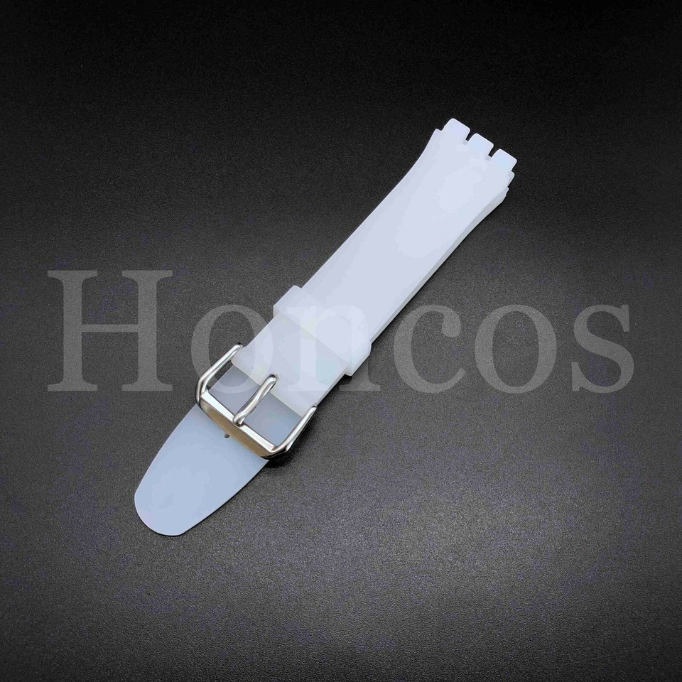 17 19 MM Colorful Silicone Rubber Watch Band Strap Fits for Swatch ...