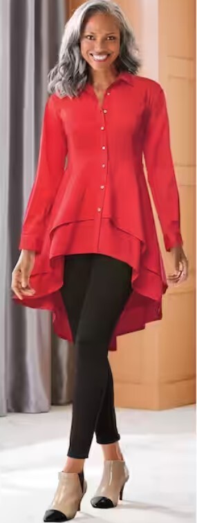 Size 16 Ashro Red Diamond Tunic Top Blouse Shirt Church Wedding ...