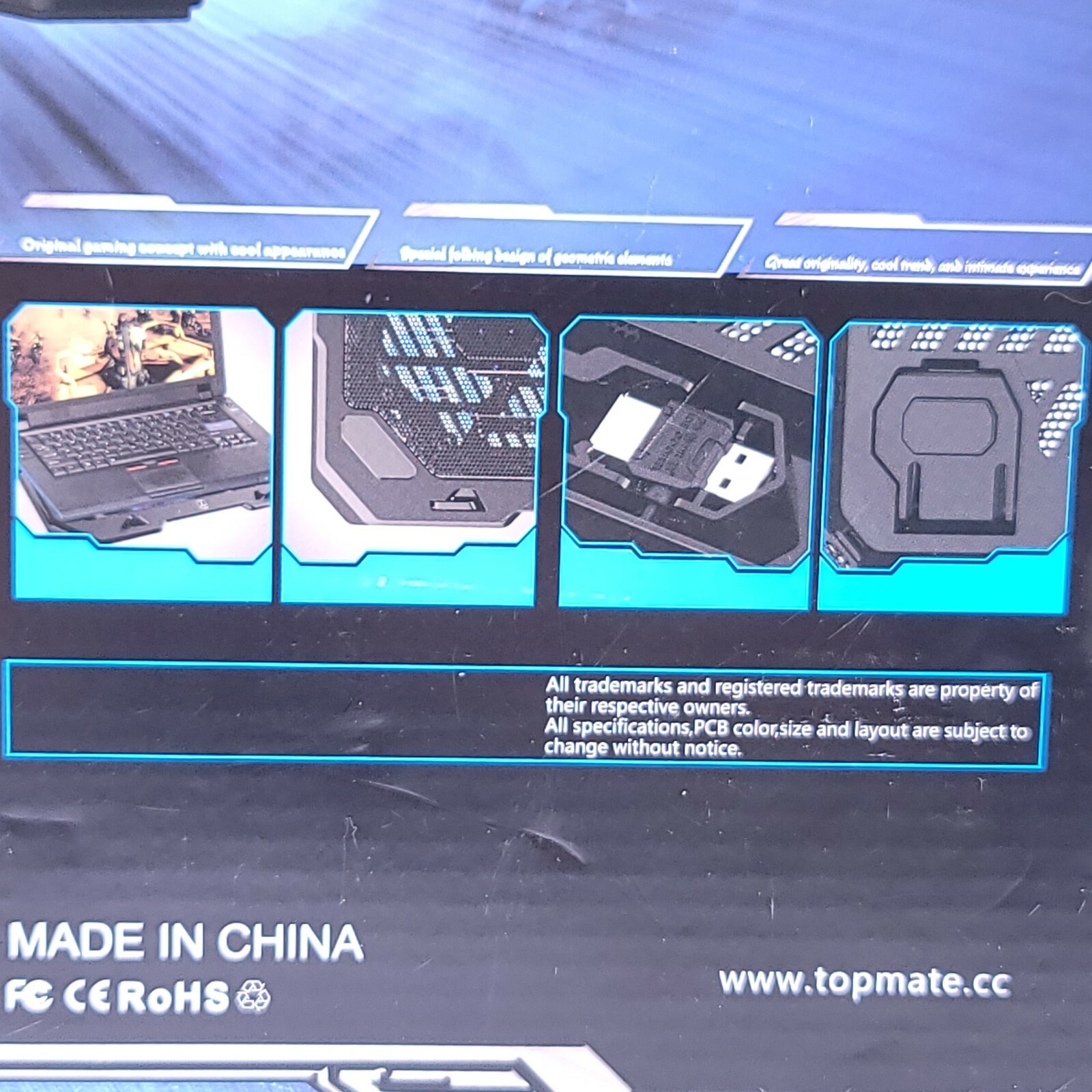 TopMate C302 10-15.6 Laptop Cooler Cooling Pad | Ultra Slim Portable 2 ...