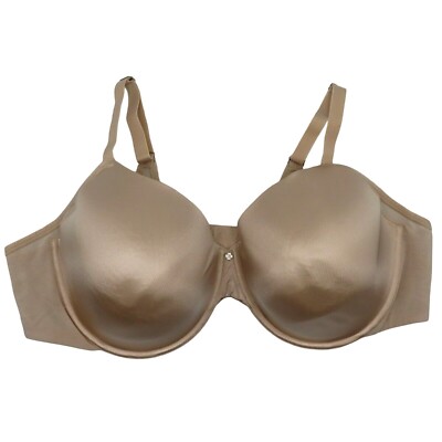 Breezies 48DD Nude Underwire Lined Thick Strap Bra Mesh Sides Full ...