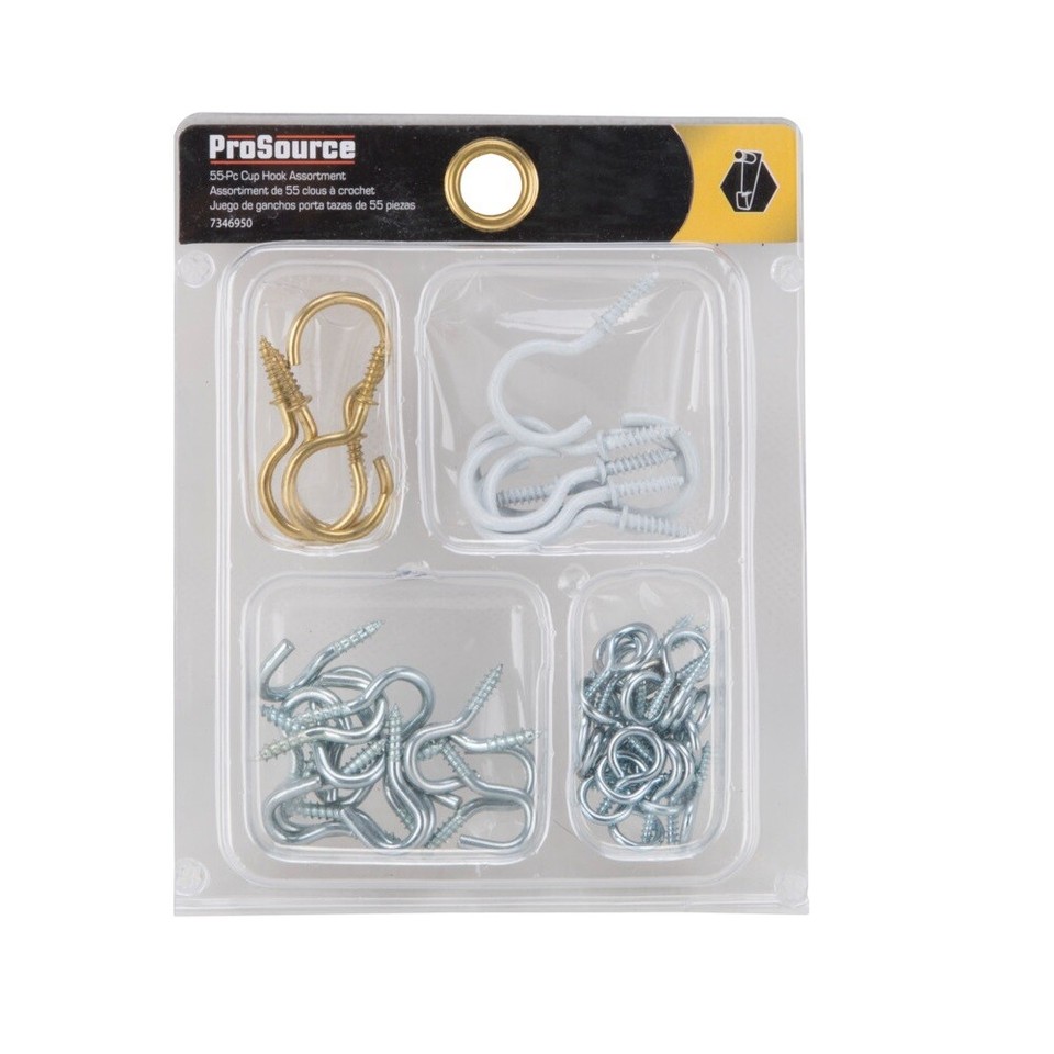 ProSource JL420023L Cup Hook Set, 55 Pieces | eBay