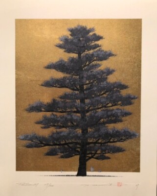 Hajime Namiki Tree Scene-137 Black Version Print 2009 Japanese Art ...