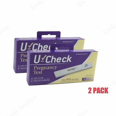 2 Pack U Check Pregnancy Test Kit Tester /Prueba De Embarazo From US | eBay