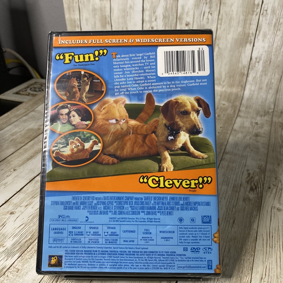 Garfield: The Movie (DVD, 2004 Full & Widescreen) New Factory Sealed ...