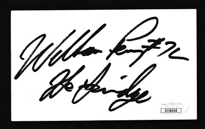 William "The Refrigerator" Perry Autographed Index Card JSA Authentic ...