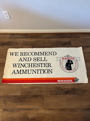 Vintage Winchester Ammunition Advisory Center Banner | eBay