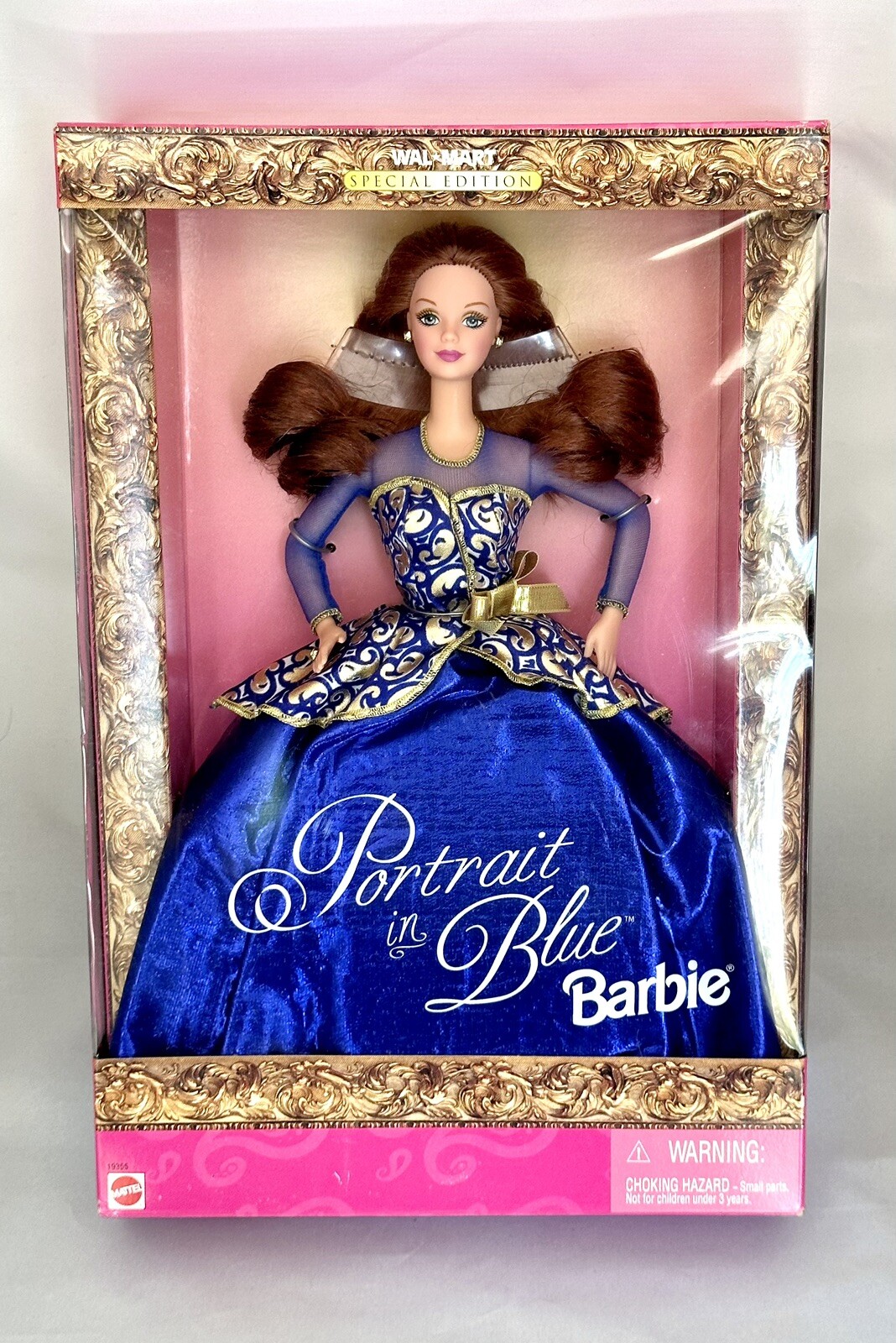 Vintage 1997 Mattel Walmart Redhead Portrait in Blue Barbie Doll #19355 ...