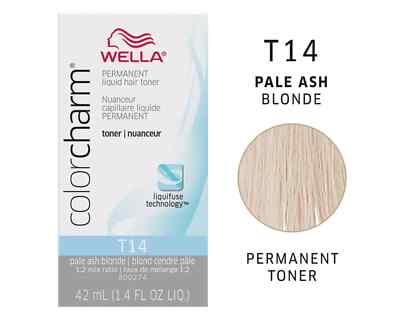 Wella Color Charm T14 Pale Ash Blonde Liquid Toner 1.4 oz | eBay