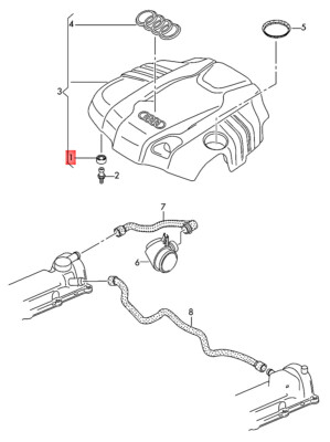 Genuine AUDI VW A6 Allroad Qu. Push-On Connector Front 059103226 | eBay.de