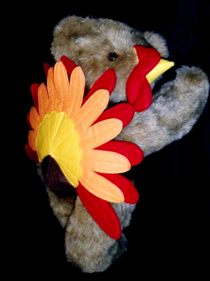 Vermont Teddy Bear Thanksgiving Turkey Bear BIV Eyes Jointed w/New ...