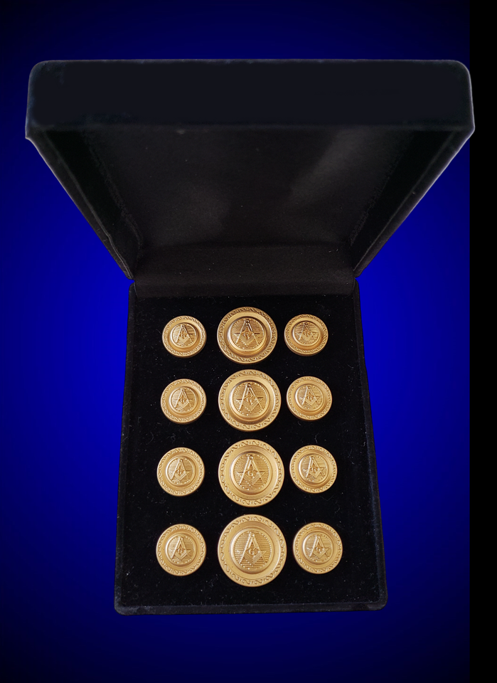 1006-Blazer Jacket buttons circular S&C gold plated Masonic Freemasonry ...