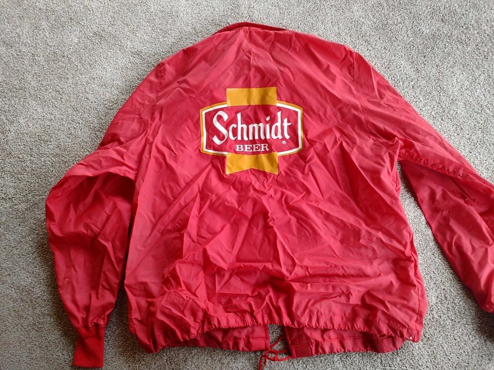 Vintage Rare Schmidt Beer Windbreaker And Beret Style Hat | eBay