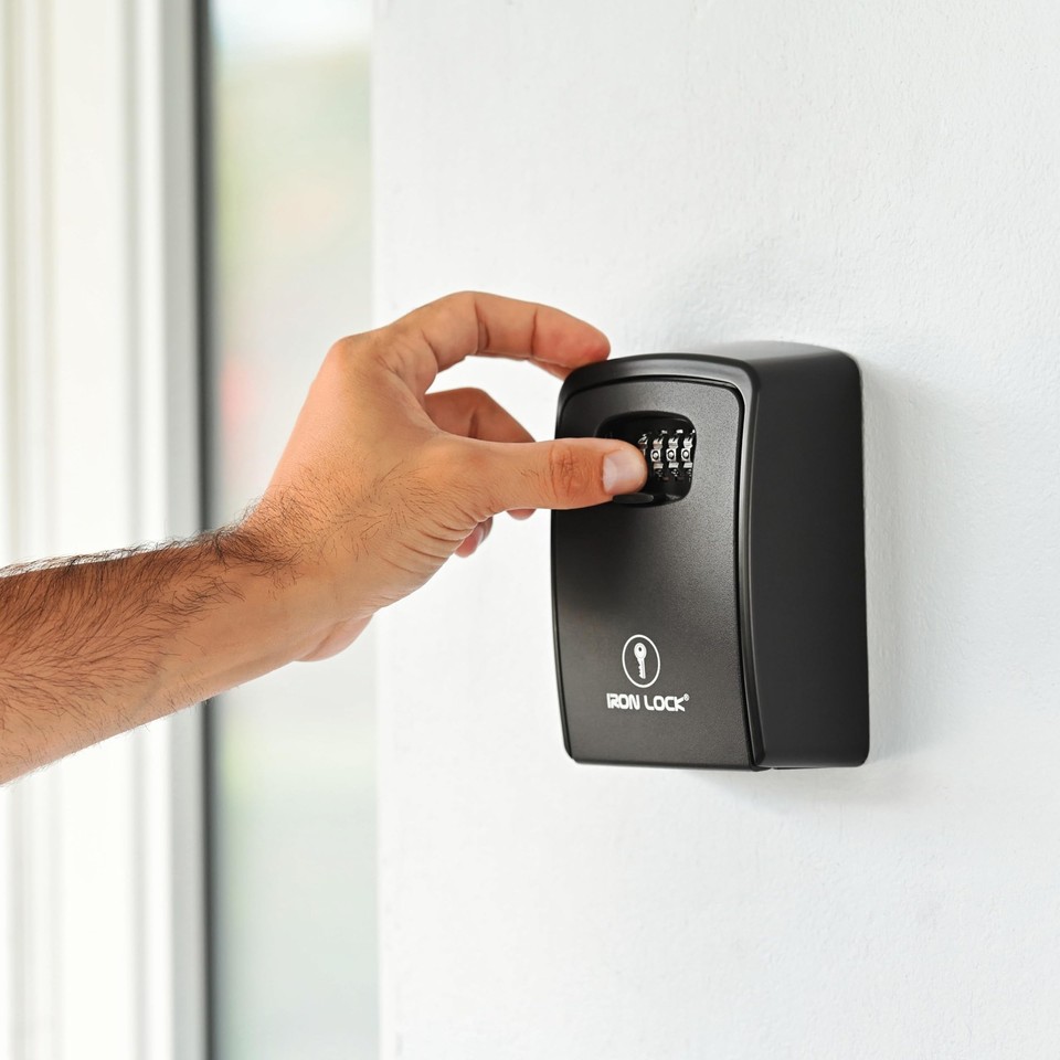 ® XXL Wall Mount Key Lock Box for Keys 4 Digit Combination with ...