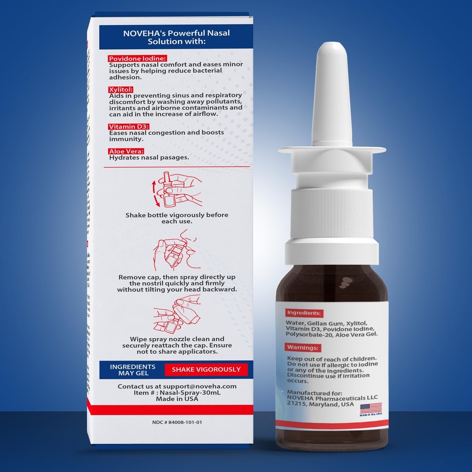 Iodine Nasal Spray - Nose Spray for Humans - Cleanses & Refreshes Nasal ...
