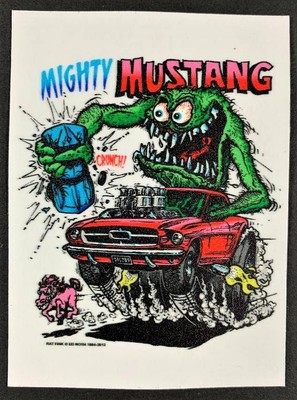 Mighty Mustang STICKER Decal Big Daddy Ed Roth Rat Fink Official | eBay