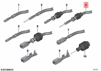 Genuine BMW MINI BMW I Pin Contact Mqs Strand Seal With Cable ...