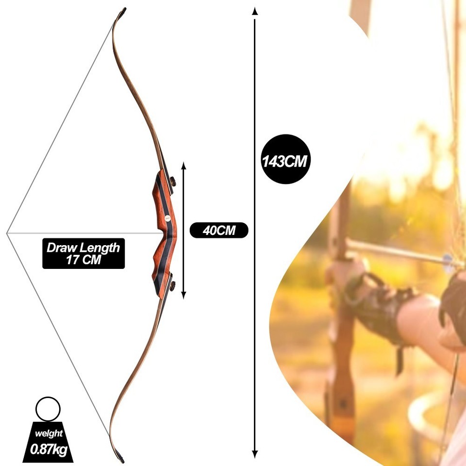 PMZ Archery 60" Takedown Traditional Longbow Recurve Bow for Hunting ...