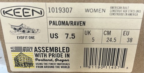 KEEN Evofit One Sport Sandals Women's Size 7.5 Grey Black Hiking Water ...