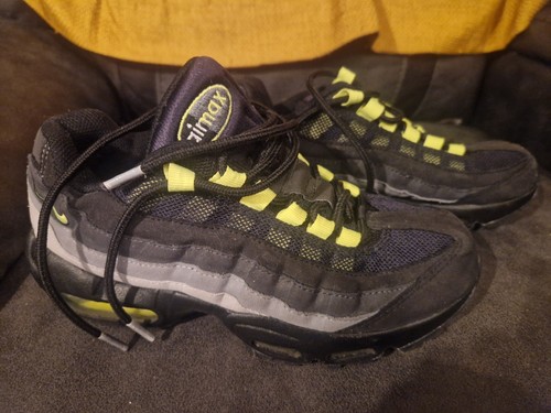 Nike Air Max 95s Black/Grey/Yellow, Size 4.5 | eBay UK