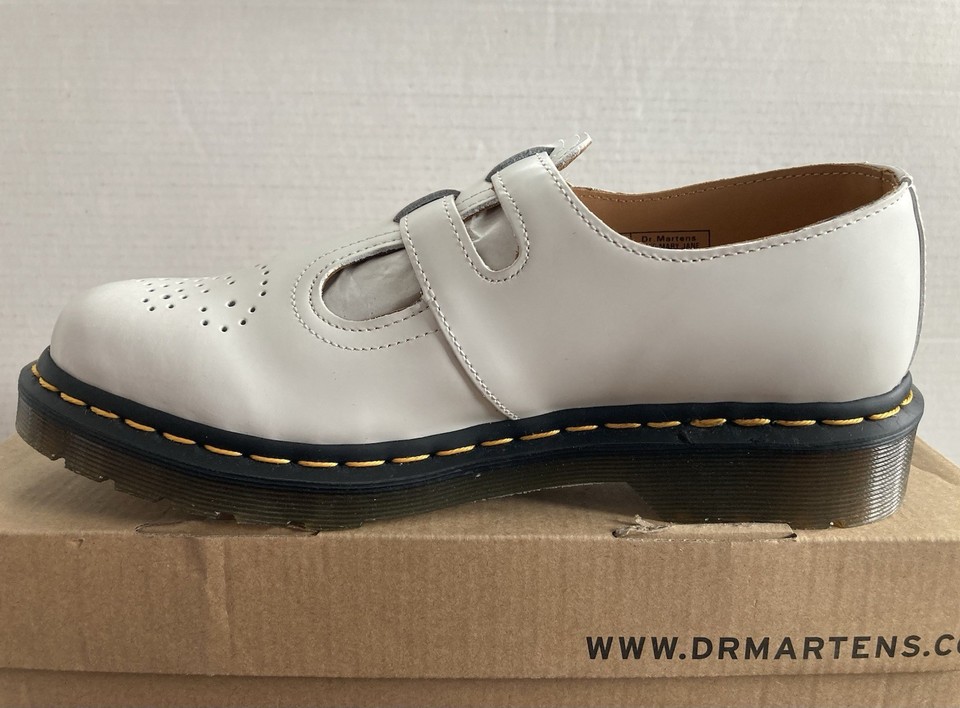 DR MARTENS DOC MARTENS 8065 MARY JANE WHITE SMOOTH LEATHER SHOE SIZE ...