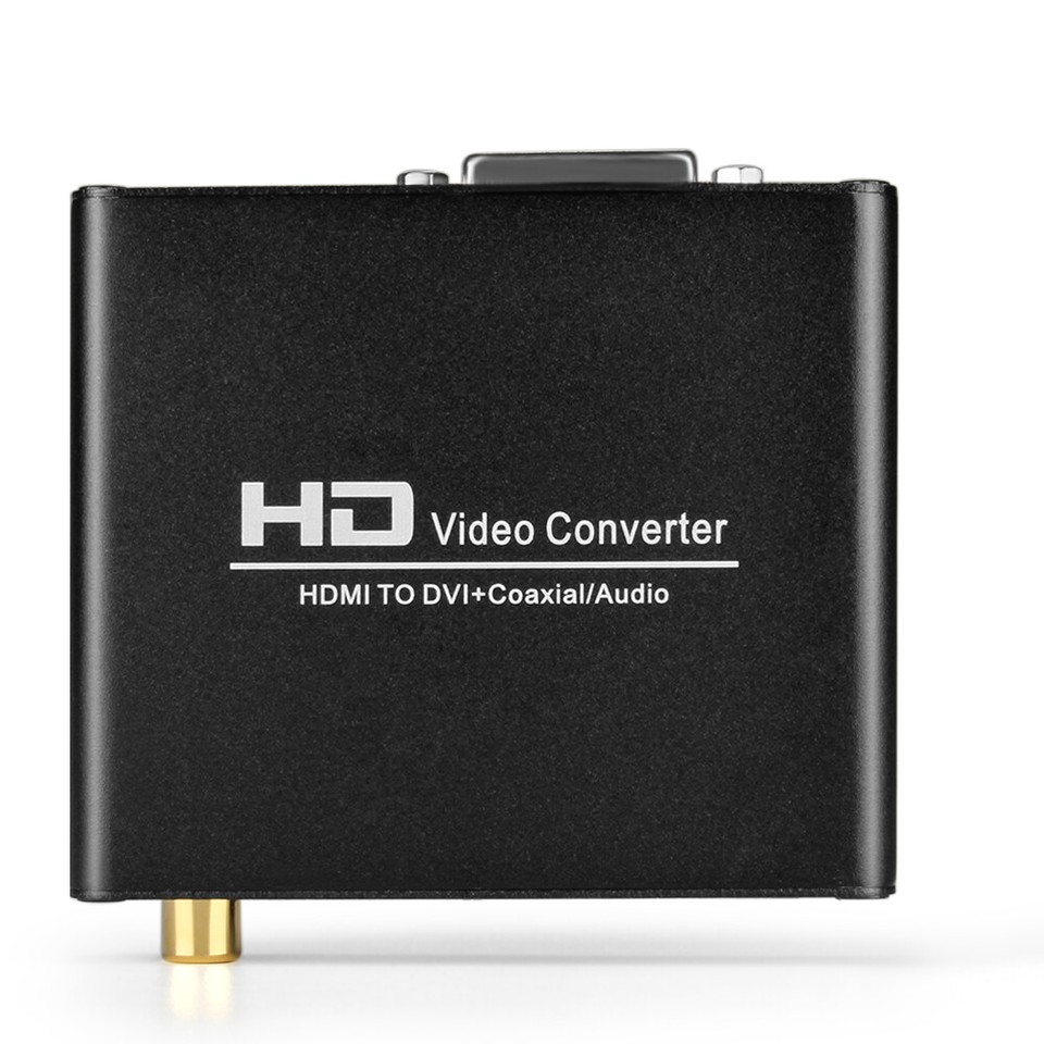 HDMI to DVI Converter Audio Sound Adapter 3.5mm AUX Jack 2 RCA Coaxial ...