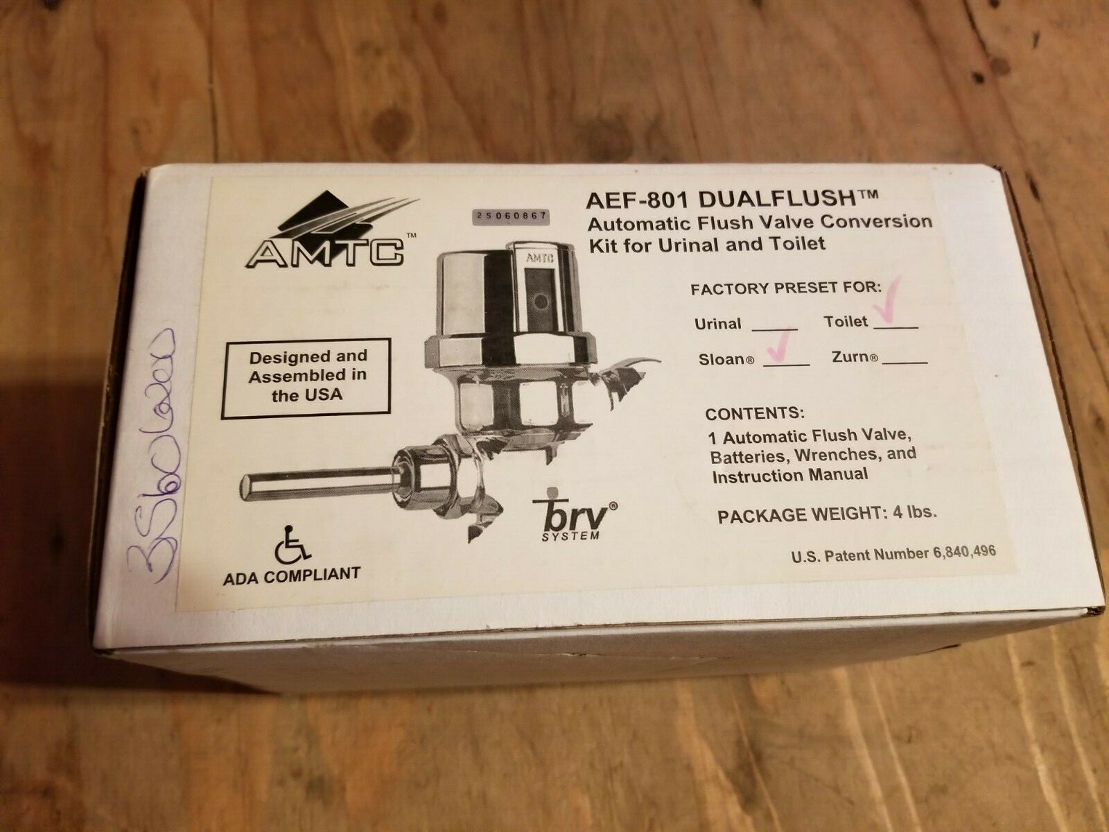 AMTC AEF-801 DUALFLUSH Automatic Flush Valve Retrofit Kit for Urinals ...