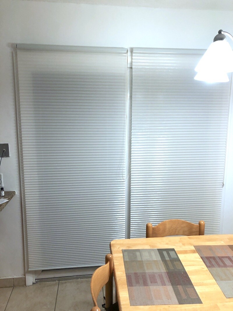 NEW Levolor Sheer Efficiency Snow Outside Mount Cellular Blind 34.5X78 ...