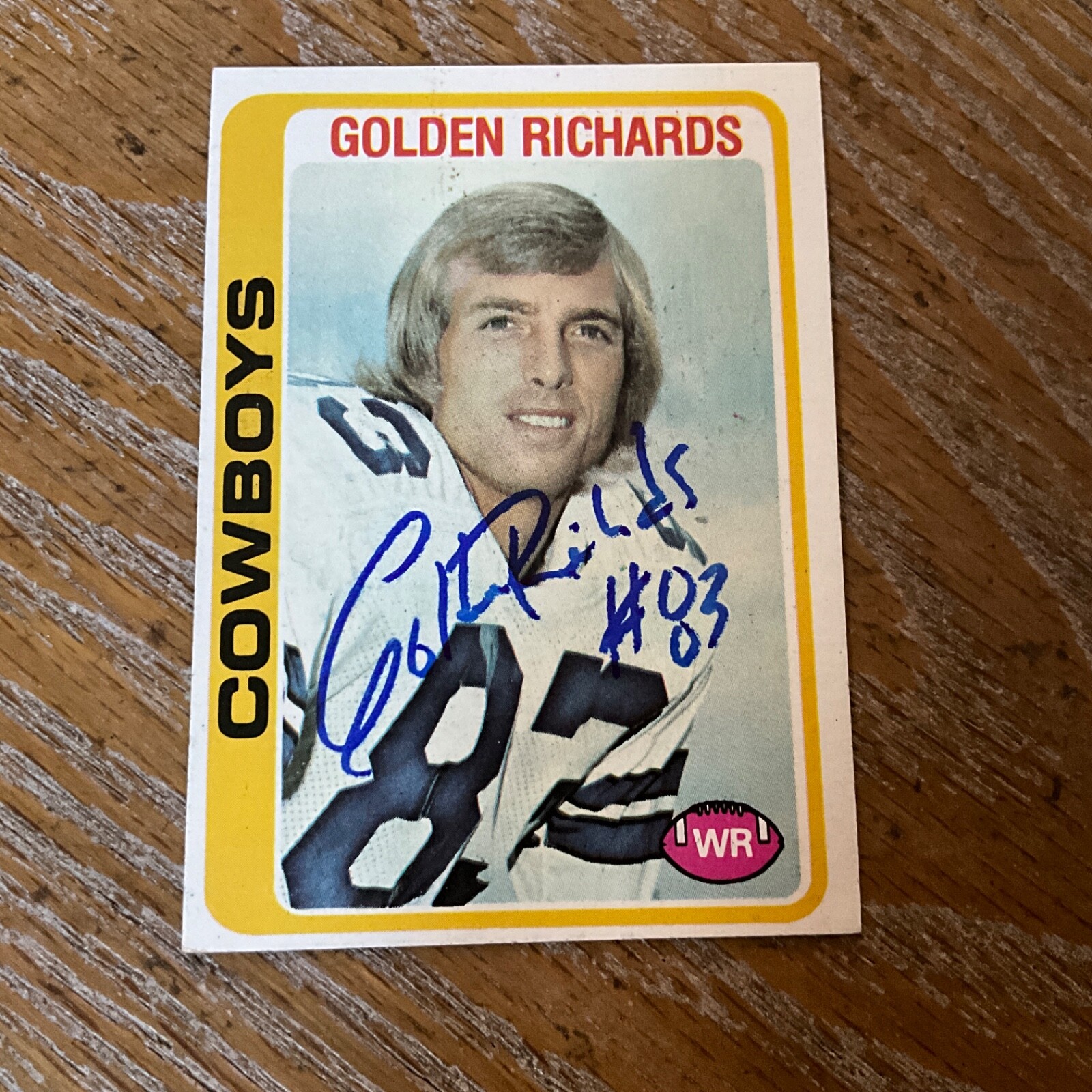 Autographed 1978 Topps GOLDEN RICHARDS. #L-1 | eBay