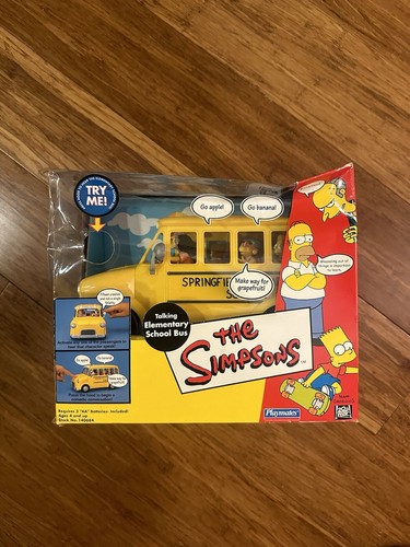 The Simpsons SPRINGFIELD TALKING ELEMENTARY SCHOOL BUS-Playmates NEW ...