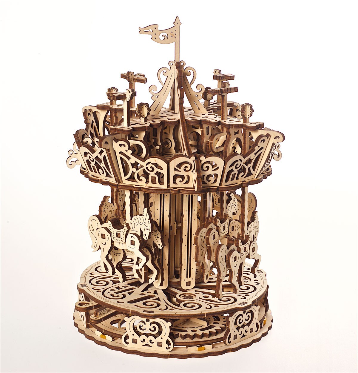 UGEARS Carousel Wooden Mechanical Model Kit | eBay