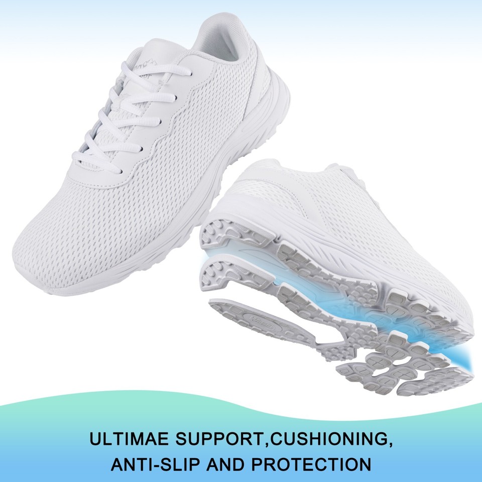 Men's Breathable Mesh Sneakers Wide Width Athletic Shoes Trail Running ...
