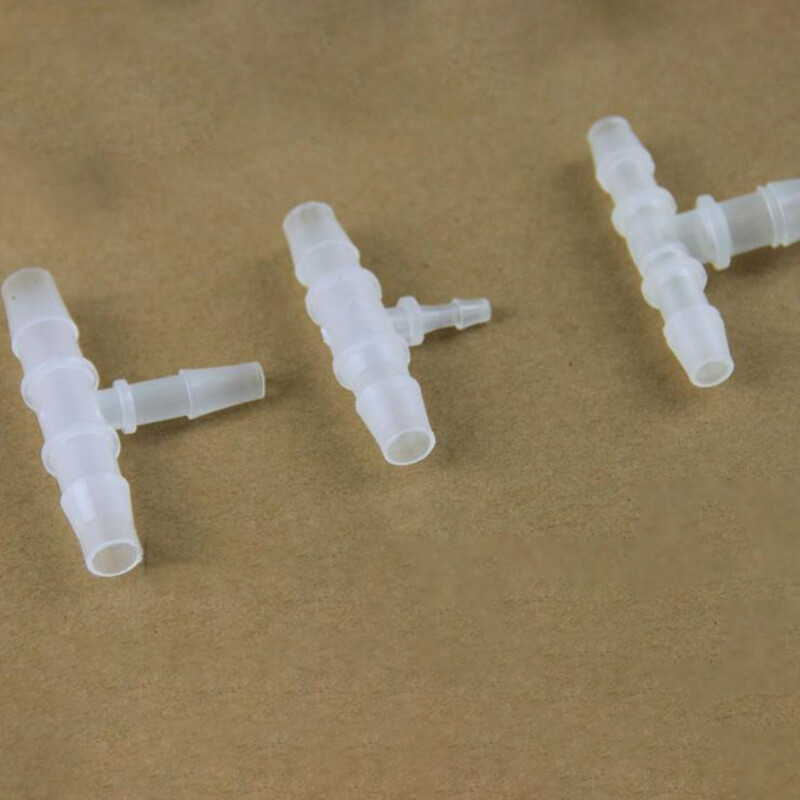 Plastic T Piece Reducer Tee Pipe Joiner Connector Barbed Hose Water ...