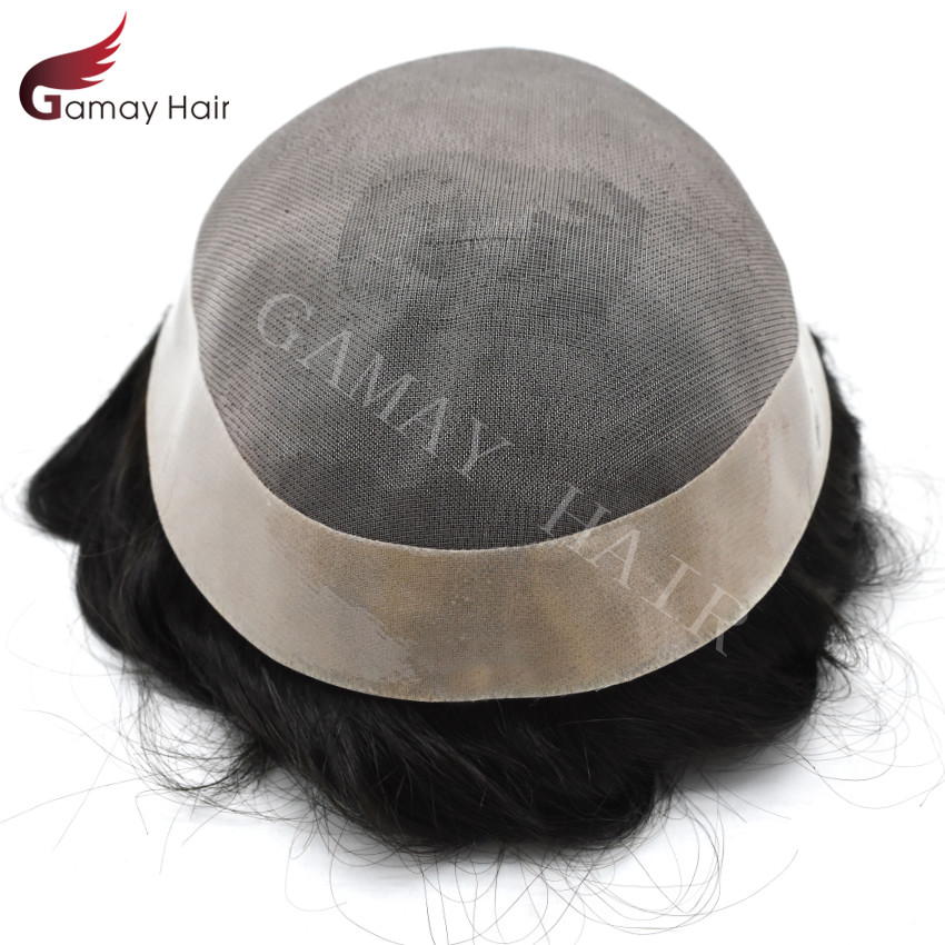 Welded Lace Front Mens Toupee Fine Mono Poly NPU Around Hair ...