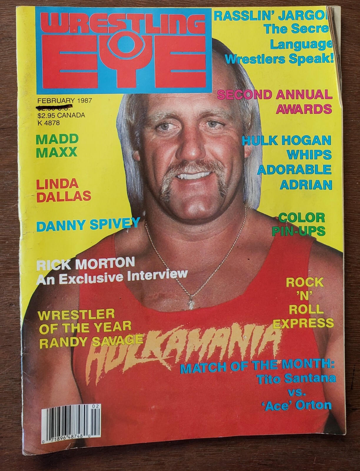 Wrestling Eye February 1987 Hulk Hogan Randy Savage Tito Santana Debbie ...