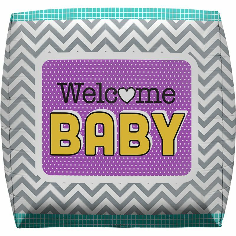 Welcome Baby Cube 17" Foil Balloon New Baby Shower Christening | eBay UK