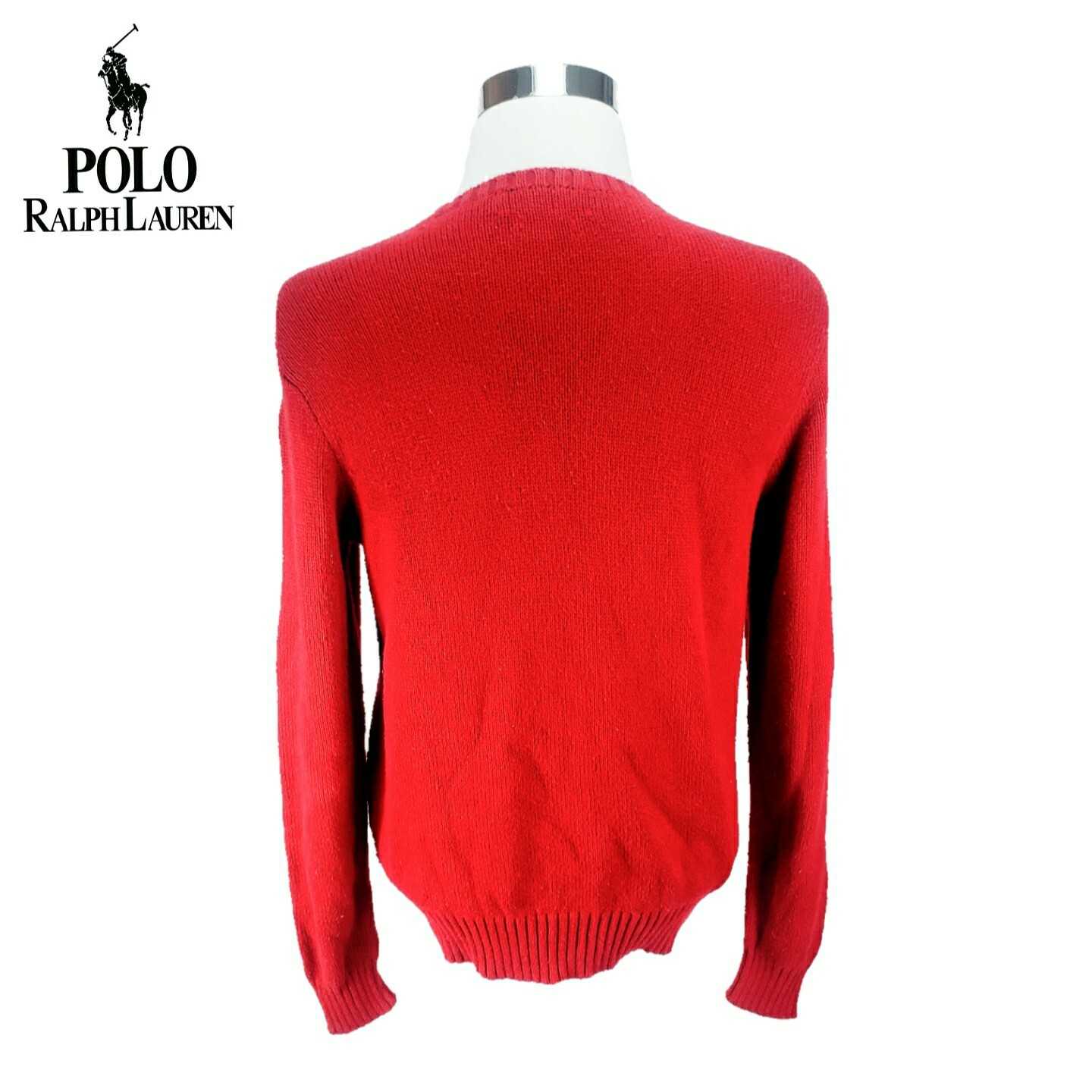 Polo Ralph Lauren Pima Cotton Men's Red Crewneck Knit Pullover Sweater ...