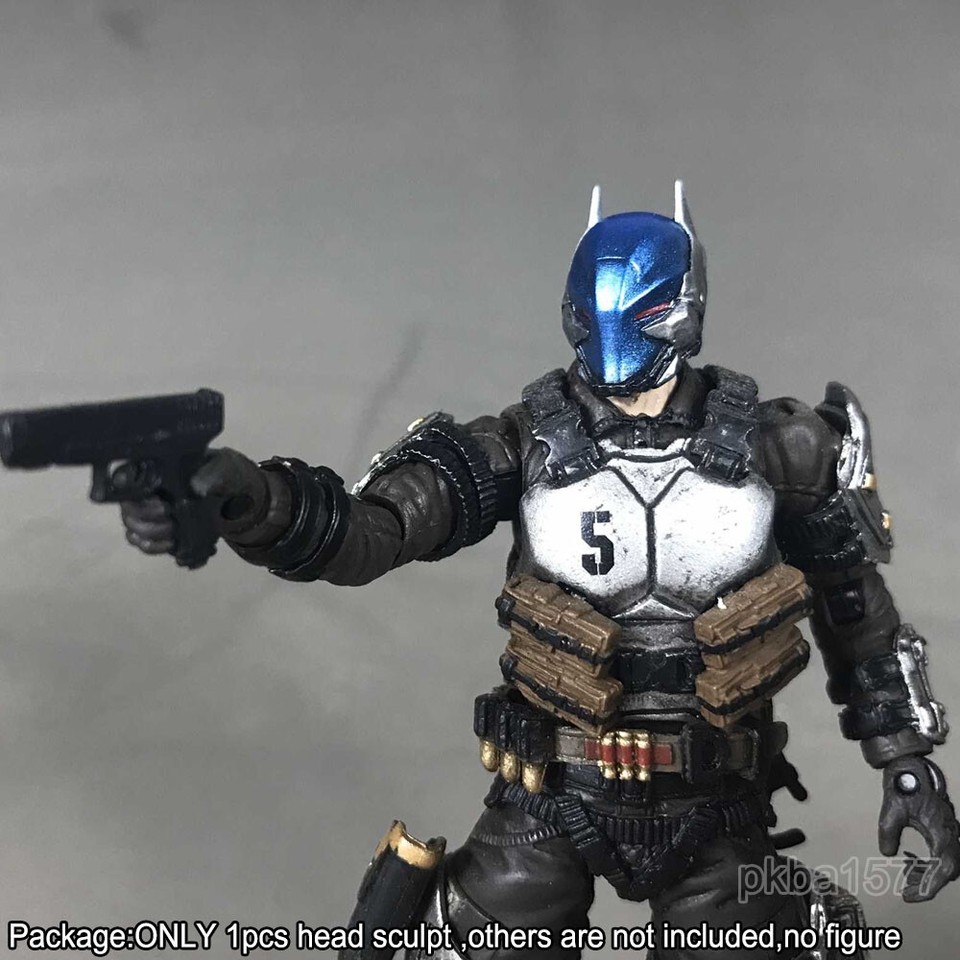 NEW Premium 1/18 Red Eyes Arkham Knight Head Sculpt Male Head For 3.75 ...