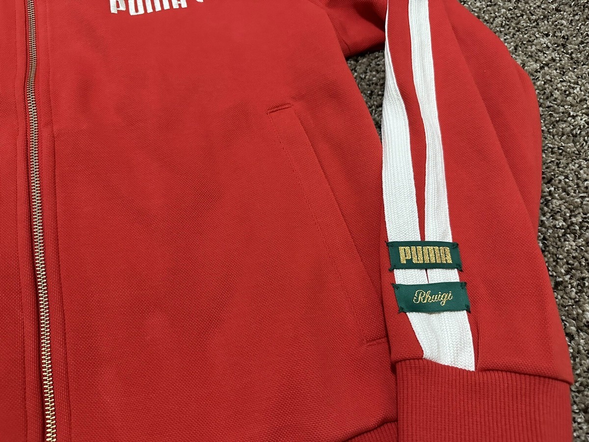 PUMA X RHUIGI T7 TRACK JACKET FULL ZIP CASUAL ATHLETIC RED PUMA X RHUIGI T7 TRACK JACKET FULL ZIP CASUAL ATHLETIC RED