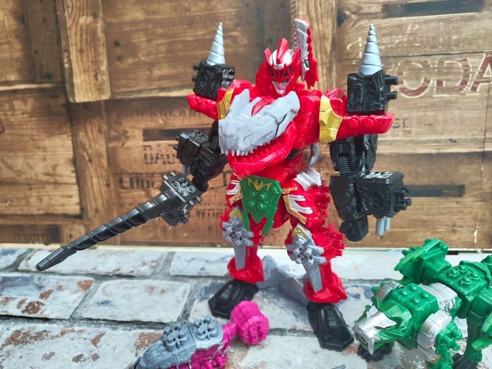 Power Rangers Dino Fury Mega Pack T-Rex Champion Zord Figure with Keys ...