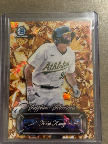 2024 Bowman Draft Sapphire Nick Kurtz Gold Sapphire Selections #14/50 ...