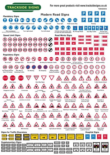 N Gauge 2mm - Uncut Modern Road Signs for Model Railways | eBay