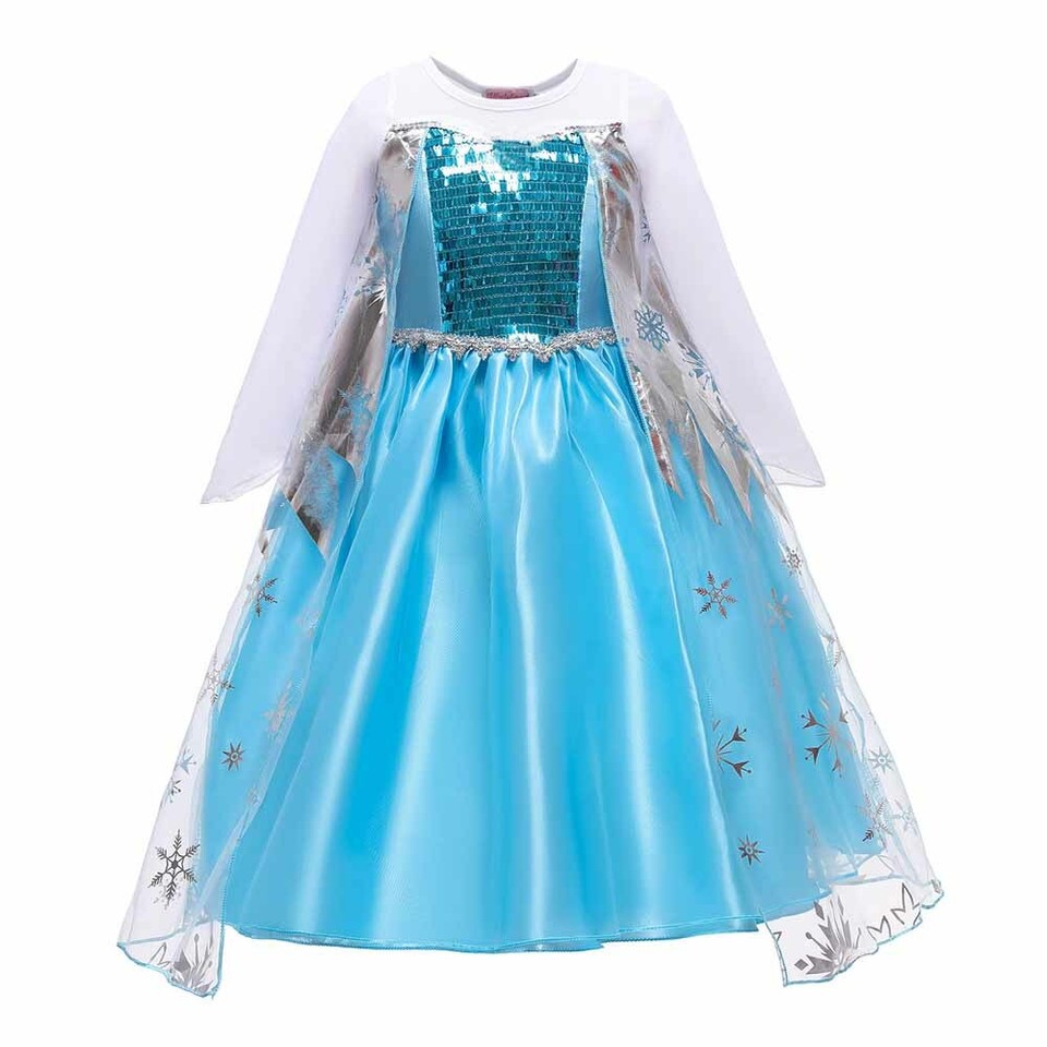 Disney Fancy Anna Elsa Frozen Cosplay Costume Party Girls Princess ...