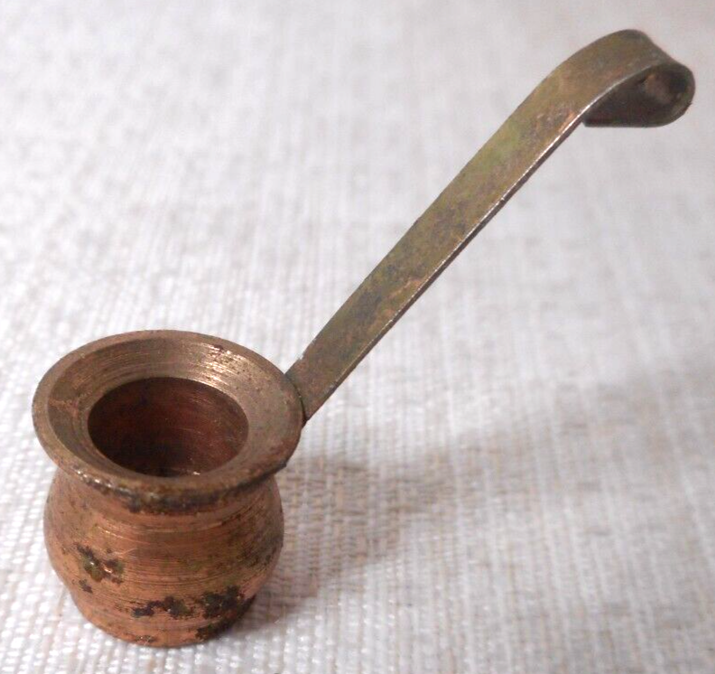 Dollhouse Miniature 1 1/2" Artisan Brass Ladle Colonial Hearth Fire ...